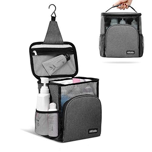 Portable Shower Caddy Tote Bag, Hanging Toiletry Bag Bath Organizer for College Dorms, Gym, Camping, Swimming and Travel