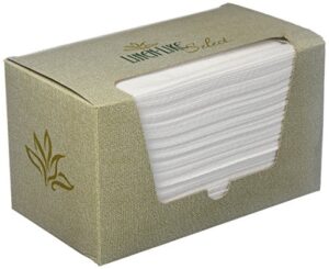 hoffmaster 856460 linen-like select guest towel, 1/6 fold, 17" length x 12" width, white (case of 500)