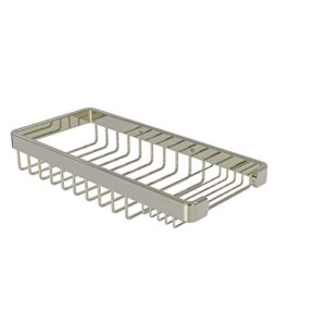 allied brass bsk-60sr rectangular combination shower basket, polished nickel