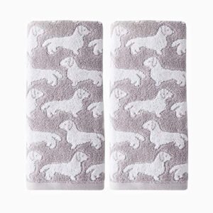 skl home by saturday knight ltd. dog 2 pc hand towel, gray