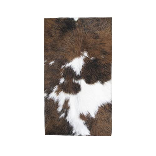 VARUN Long Hand Towels Abstract Cow Skin Ultra Soft Towel Farm Animal Creative Art Print Absorbent Luxury Towels for Bathroom Hotel Gym and Spa 27.5x15.7in