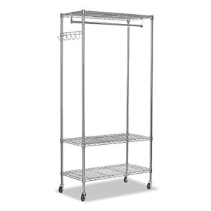 alera alegr363618sr 30 garments wire shelving garment rack - silver