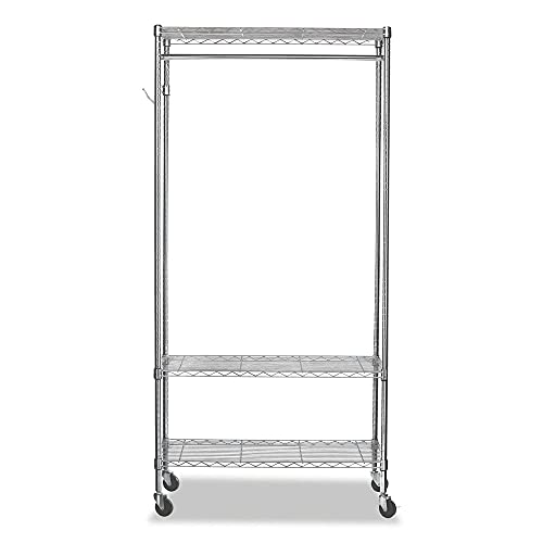 Alera ALEGR363618SR 30 Garments Wire Shelving Garment Rack - Silver