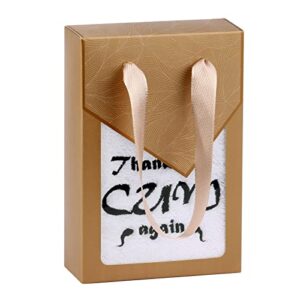 wgxqmc funny naughty embroidery wash towel anniversary brithday valentine gift for him boyfriend husband adult humorous gift present (150g, thank you ... again) with packaging box (towel with box)