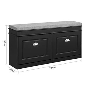 Haotian Flip Drawers Shoe Cabinet and Shoe Bench