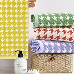 Jacquotha Bathroom Hand Towels 8 Pack Bundle, Colorful Checkered and Houndstooth Hand Towels Set for Spa Gym Kitchen