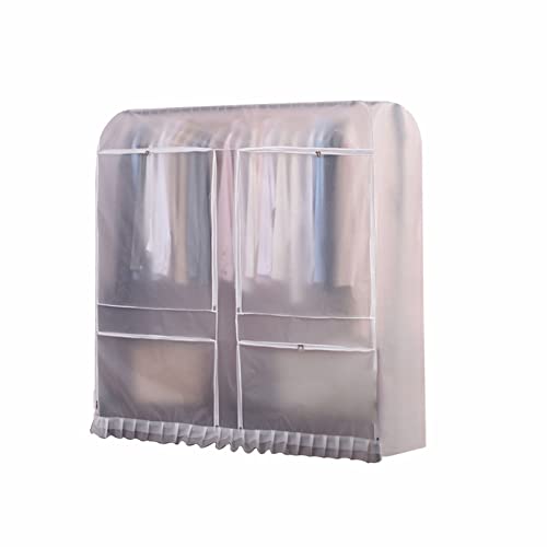 Xuyuan Clothes Rack Cover,Clear Clothes Dustproof Rack Cover - Bedroom Clothes Rack Protector for Home, Oxford Cloth Clothing Protective Cover with Zipper