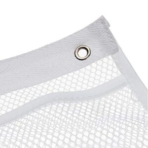 Lohas Select Quick Dry Mesh Pockets Fabric Bathm，Hanging Mesh Pockets Shower Organizer,Shower Hanging Mesh Organizer，Quick Dry Storage Bathroom Accessories with 6-Pocket, 4 Hooks