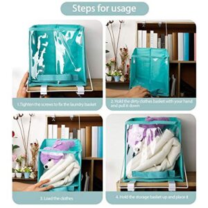 Arinda Closet Clothes Organizer Pull Down Shelf Basket Rotatable Retrieve Foldable with Clear Window Carry for Bedroom