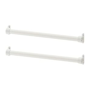 i-k-e-a komplement pax wardrobe clothes rail, white closet rod hanging storage organizer 19 5/8 inches, 2 pack