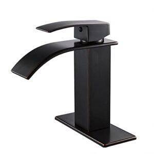 voton bathroom sink faucet oil rubbed bronze waterfall bathroom faucet black single handle single hole rv lavatory vessel faucet basin mixer tap solid brass vanity sink faucet