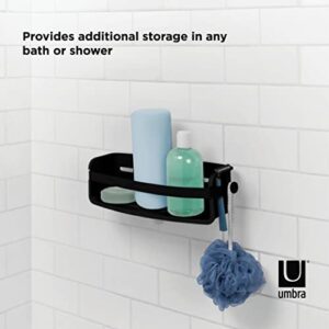 Umbra Flex Shower Storage Accessories with Patented Gel-Lock Technology Suction Cup, Black