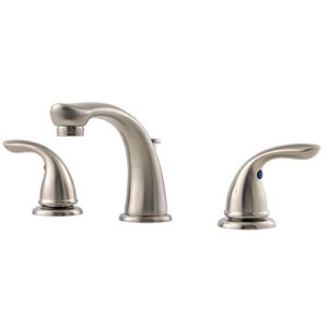 pfister lg149610k pfirst series 2-handle 8 inch widespread bathroom faucet in brushed nickel, water-efficient model