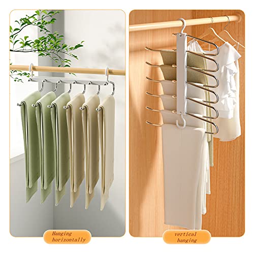 Magic Pants Hanger, Multipurpose Closet Hanger, Space Saving Wardrobe Organizer (2-Pack)