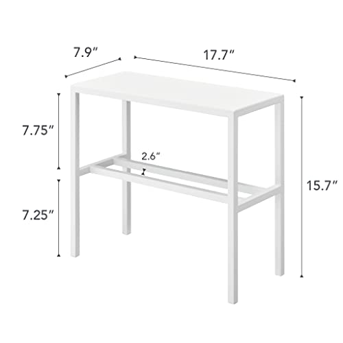 Yamazaki Home 2-Tier Entryway Organizer | Steel | Shoe Rack, One Size, White