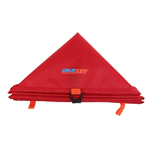 Dovewill 40cm Nylon Folding Large Triangle Tree Rock Climbing Arborist Throw Line Throw Weight Bag Clothing Storage Cube Organiser Holder - Red