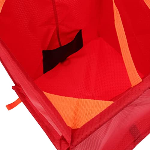 Dovewill 40cm Nylon Folding Large Triangle Tree Rock Climbing Arborist Throw Line Throw Weight Bag Clothing Storage Cube Organiser Holder - Red