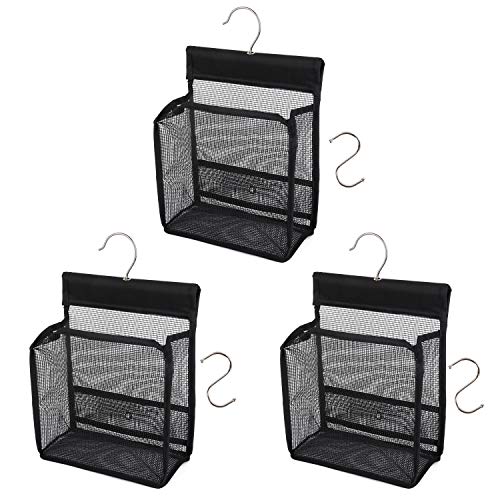 Reoean Serial Type Mesh Shower Caddy, Hook Type Mini Storage Basket, Hanging Mesh Fitness Swimming Storage Basket (3)