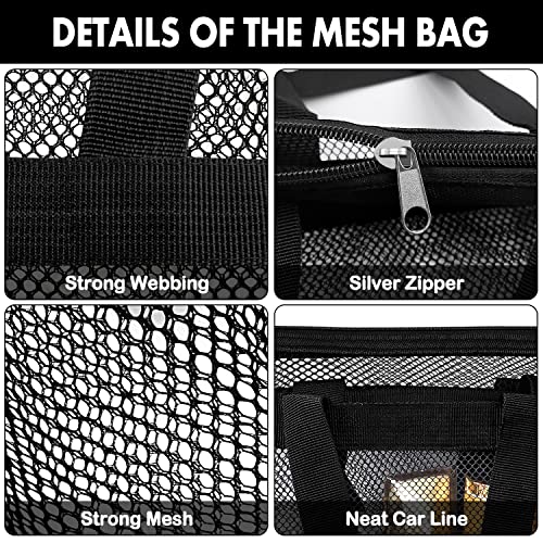 Ayieyill Shower Caddy Portable, Mesh Shower Caddy Tote Bag Quick Dry Hanging Toiletry and Bath Organizer for College Dorm, Gym, Beach, Travel or Camping with Zipper (2Pcs Black)