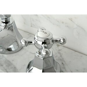 Kingston Brass KS4461BX Metropolitan Widespread Lavatory Faucet with Metal Cross Handle, Polished Chrome