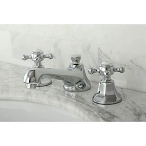 Kingston Brass KS4461BX Metropolitan Widespread Lavatory Faucet with Metal Cross Handle, Polished Chrome