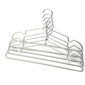 30Pack Koobay 12.6" Silver Metal Hangers Non Slip Suit Coated Wire Aluminum Children Storage Baby Hangers