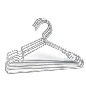 30Pack Koobay 12.6" Silver Metal Hangers Non Slip Suit Coated Wire Aluminum Children Storage Baby Hangers