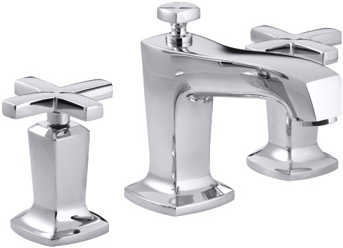 KOHLER 16232-3-CP Margaux 1.2 gpm Bathroom Sink Faucet with Cross Handles, Widespread, Polished Chrome