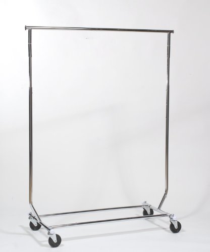 Collapsible Single Rail Rolling Salesman Garment Rack