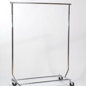 Collapsible Single Rail Rolling Salesman Garment Rack