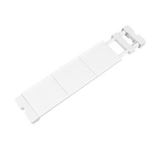 liyivnaa expanding narrow closet shelf tension rod slim cupboard divider hanger adjustable cabinet organization storage rack windowsill bathroom shelving unit for small space - white