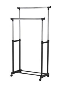 sunbeam double hanging garment rack with wheels