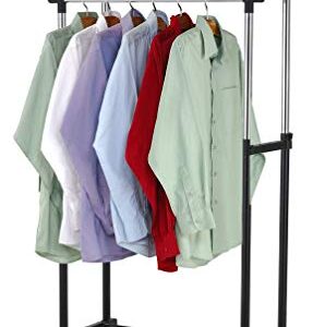 Sunbeam Double Hanging Garment Rack with Wheels