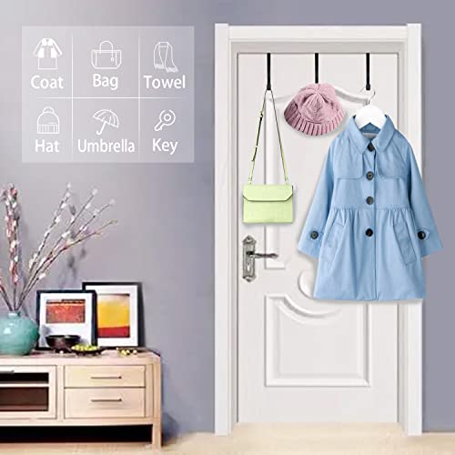 TIOYOTY Over The Door Shoe Organizer and 4 Pack Over The Door Hooks