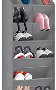 TIOYOTY Over The Door Shoe Organizer and 4 Pack Over The Door Hooks