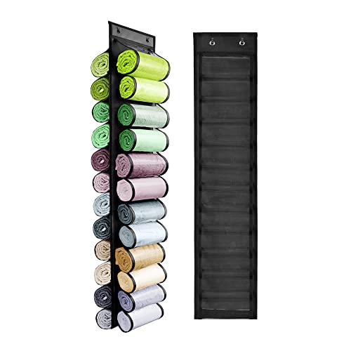 Longjet Hanging Closet Organizers and Storage, Over The Door Organizer, for Leggings Clothes Storage and T-Shirts Organization (24 Roll)