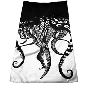 fenrris65 soft hand towels, vintage octopus tentacles highly absorbent quick-dry towels multipurpose for bathroom, hotel(12