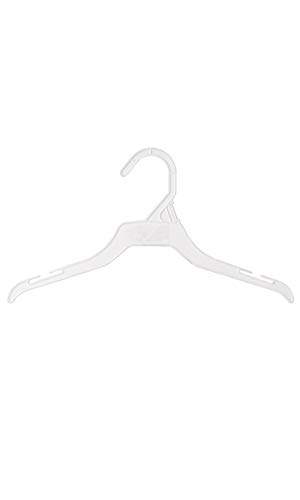 Sloped Shoulder White Plastic Children's Dress Hangers- Case of 250