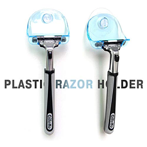 Suction Cup Razor Holder for Shower Wall - 2Pcs Razor Hooks for Shower Wall - Bathroom Shaver Holder for Shower Hooks for Wall Men Razor Shower Holder - Women Shower Razor Holder Suction Cup