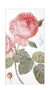 boston international hand towels for bathroom guest towels disposable, decorative paper fingertip towels or paper napkins dinner napkins pink rose floral pak 32