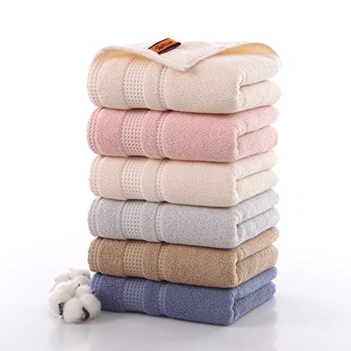 JEFFSUN Multi-Color Hand Bath Towels - 100% Combed Cotton, Ultra Soft and Highly Absorbent Bathroom Hand Towels 14 x 29 Inches(6-Pack)