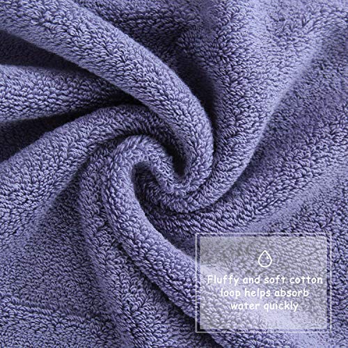 JEFFSUN Multi-Color Hand Bath Towels - 100% Combed Cotton, Ultra Soft and Highly Absorbent Bathroom Hand Towels 14 x 29 Inches(6-Pack)