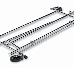 NAHANCO RCS-1 Collapsible Metal Rolling Garment Rack, Commercial Grade, Chrome (1 Rack)