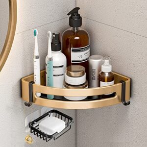 corner shower caddy adhesive shower caddies us304 stainless steel shower wall caddy drill free corner shelves for shower with 2hooks bathroom corner storage organizer