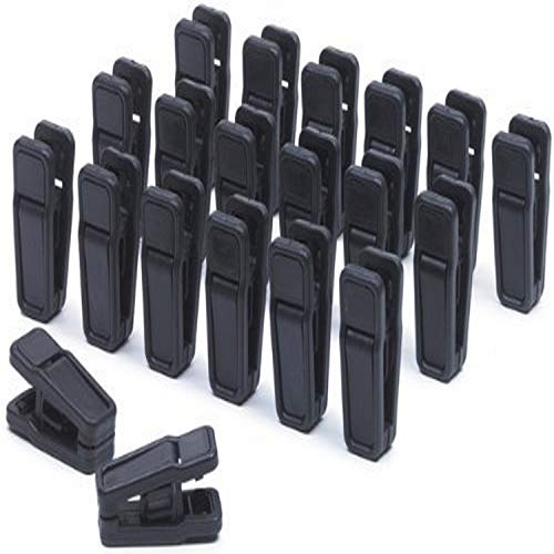 ClosetHangerFactory Slim-Line Set of (20) Finger Clips (Black)