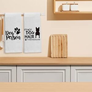 It’s Not Dog Hair It’s Blue Heeler Glitter Kitchen Towels Bath Towels,16 x 24 Inch Set of 2 Soft and Absorbent Funny Dog Hand Towels Tea Towels Dish Towels Sets,Dog Lovers Dog Mom Girls Women Gifts