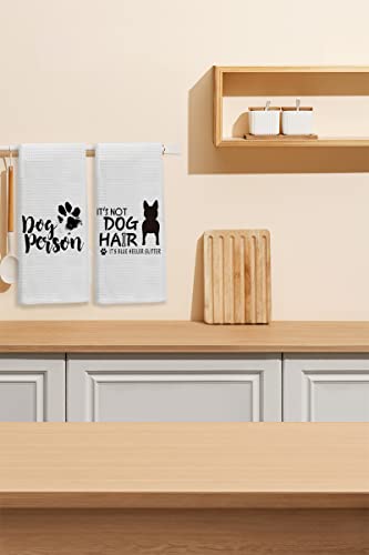 It’s Not Dog Hair It’s Blue Heeler Glitter Kitchen Towels Bath Towels,16 x 24 Inch Set of 2 Soft and Absorbent Funny Dog Hand Towels Tea Towels Dish Towels Sets,Dog Lovers Dog Mom Girls Women Gifts