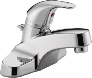 peerless centerset bathroom faucet chrome, bathroom sink faucet, single handle, drain assembly, chrome p136lf