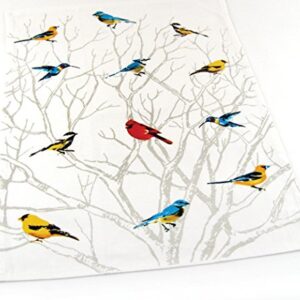 INDIA OVERSEAS Bird Watching Hand Towels: Colorful Artistic Wildlife Design, Set of 2