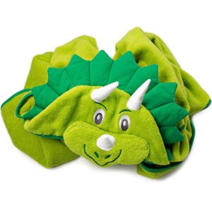 Little Tinkers World Premium Hooded Towel for Kids | Dinosaur Design | Ultra Soft and Extra Large | 100% Cotton Bath Towel with Hood for Girls & Boys